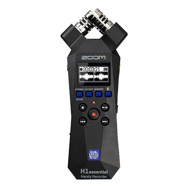 Zoom H1 Essential Gravador de Áudio Portátil Handy Recorder 32-Bit Flo
